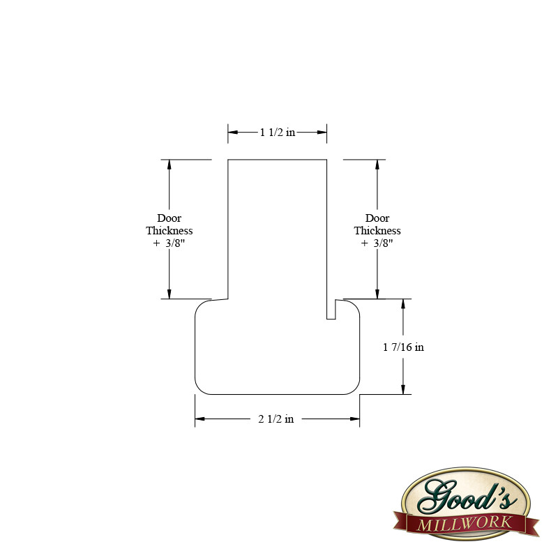 Standard Fat Boy Mull Post w/ Kerf Options (GM840) - Good's Millwork