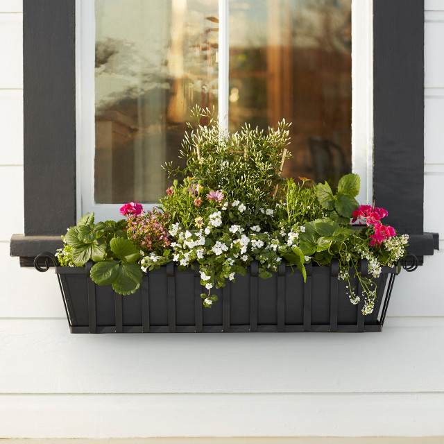 Window Boxes - By Material - Wrought Iron - Hooks & Lattice