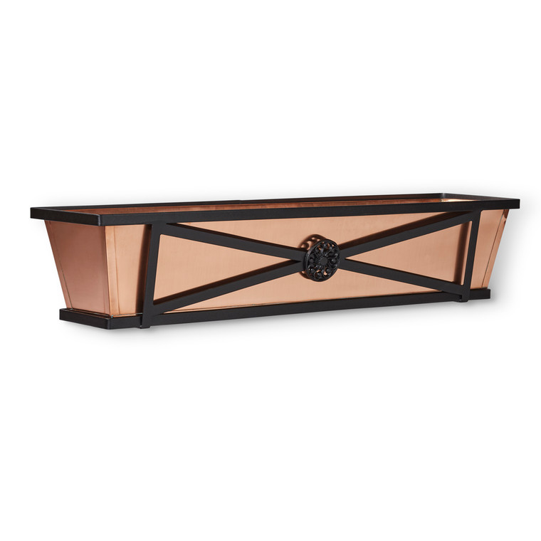 Medallion Powder Coated Steel Window Box- 7 Sizes and Choice of Liner
