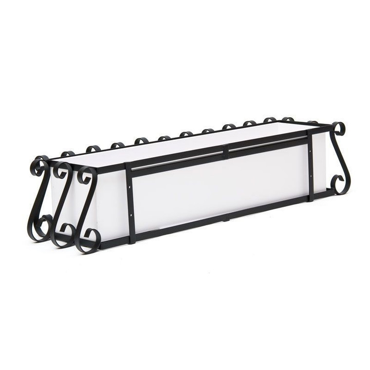 European Powder Coated Steel Window Box with Liner- 7 Sizes