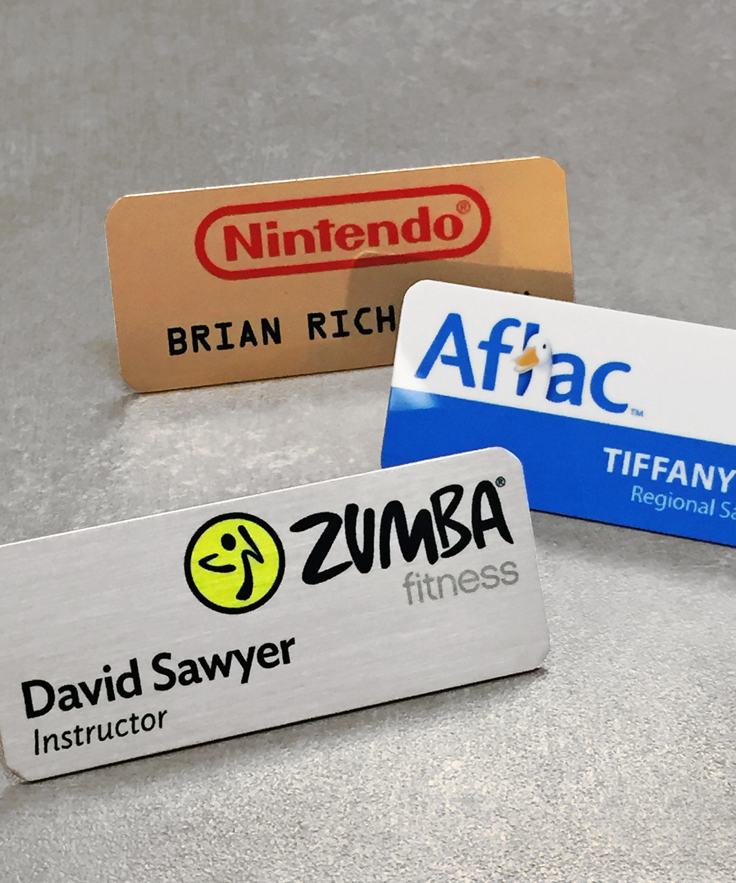 Full Color Aluminum Metal Nametags - 1.25"x3"