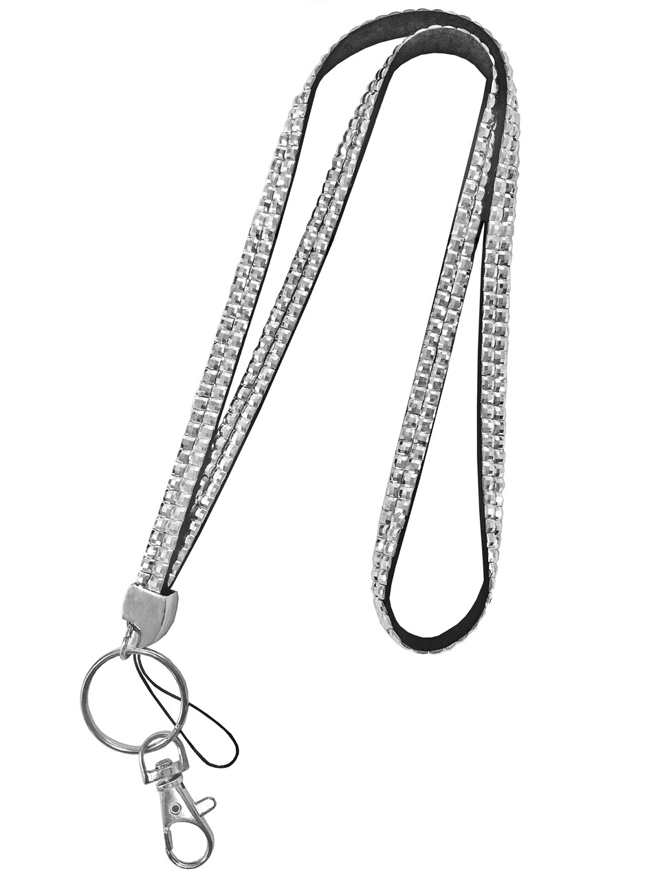 Silver Rhinestone Lanyards | Kenny Products