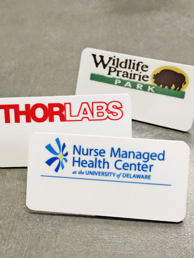 Plastic Name Tag, Full Color Print, 1.50"x3"
