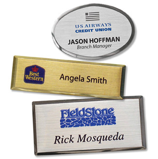 Name Tags - Executive Metal w/ Personalization (1"x3") - Kenny Products