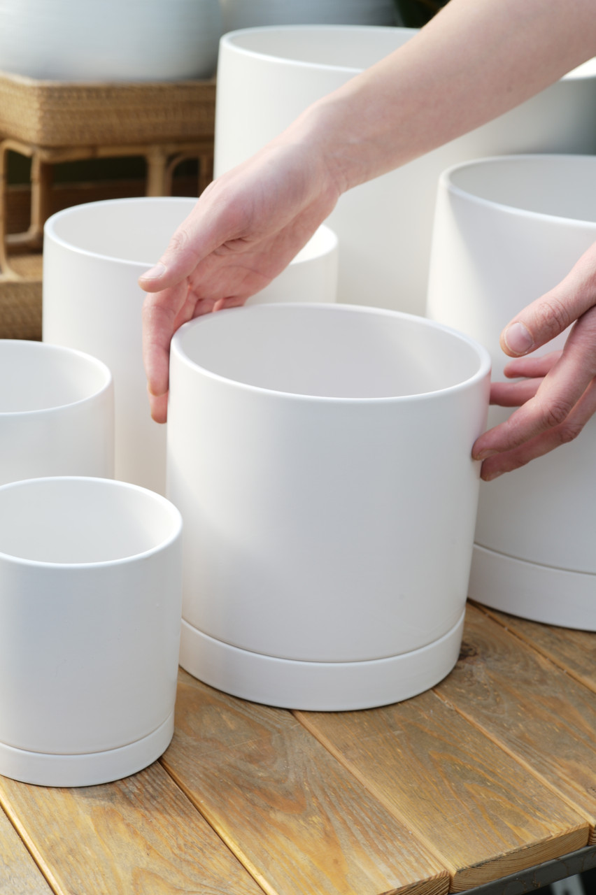 7" Romey Pot in White - Tonkadale