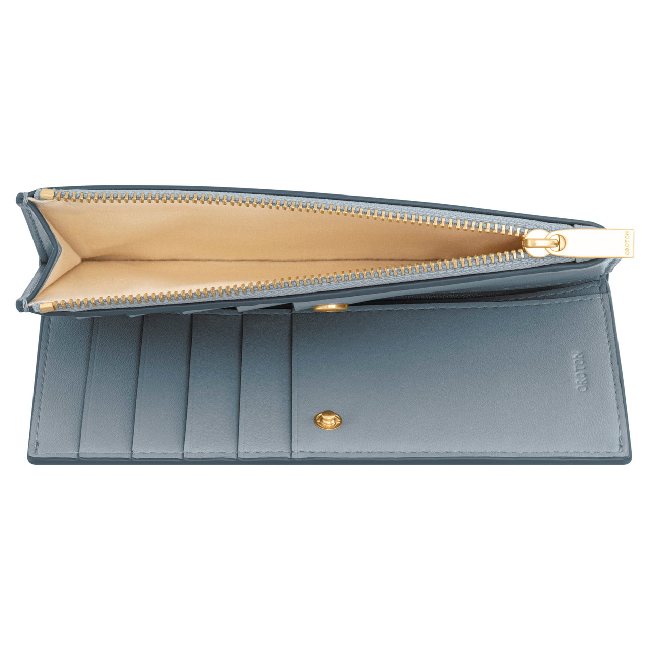 Muse Slim Zip Wallet - Dusk Blue | Oroton