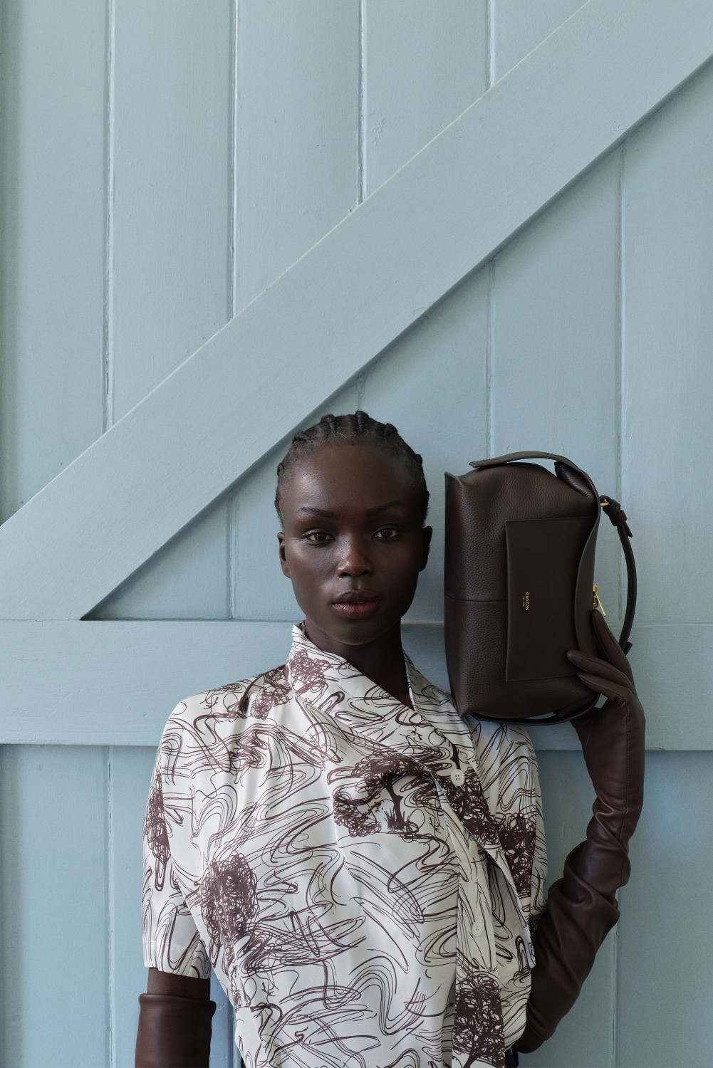 SCRIBBLE TREE BLOUSE - Cream | Oroton