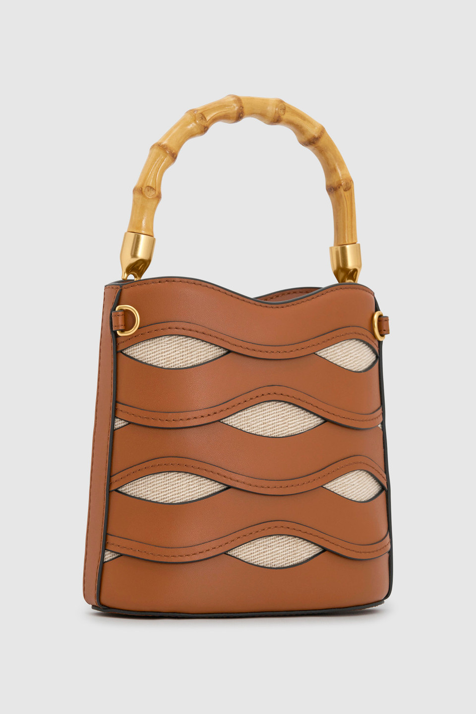 LEIGH RIC RAC BUCKET BAG - Amber | Oroton