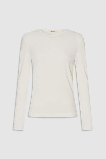 EVE FINE RIB TEE - Antique White | Oroton
