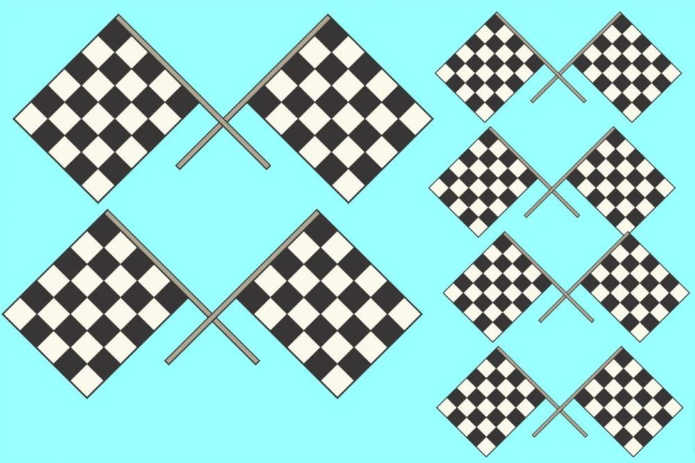 Checker Cross Flags 1/24-1/25 STS Scale Model Decals