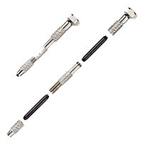 Swivel Head Pin Vise w/2 Double Ended Collets in Handle (Revolving Head ...