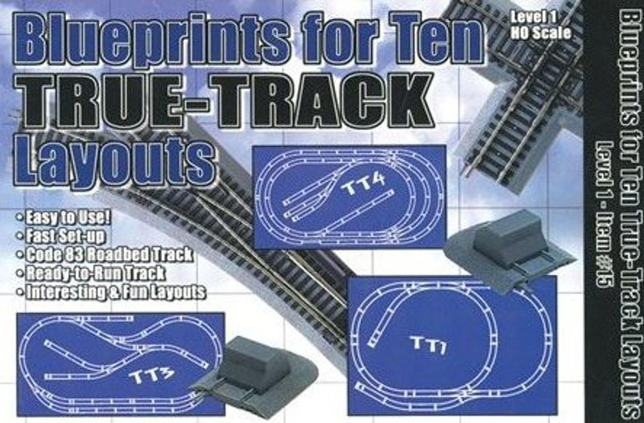 HO Blueprints for 10 True-Track Layouts Book
