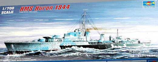 HMCS Huron (G24) British Tribal Class Destroyer 1944 1/700 Trumpeter