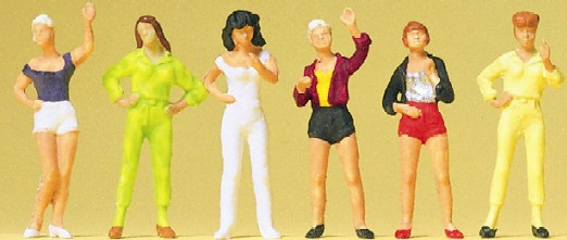 Young Ladies Standing (6) HO Scale Preiser Models