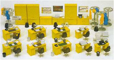 Office Equipment (Desks, Chairs, Cabinets etc.) (Kit) HO Scale Preiser ...