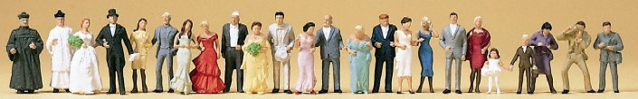 Wedding Set (24) HO Scale Preiser Models