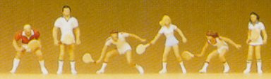 Tennis Players (6) N Preiser Models