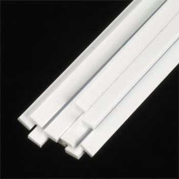 .030 x 3/16 Rectangular Rods Styrene (10) Plastruct Supplies