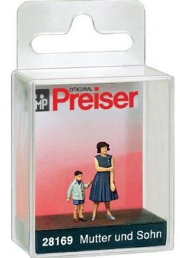 Mother & Son Standing HO Preiser Models