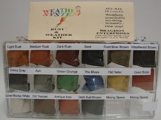 1/2oz. Small 16 Color Weathering Set Bragdon Enterprises