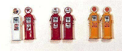 Deluxe Custom Gas Pumps, Yellow & Labeled Shell (2) JL Innovative HO