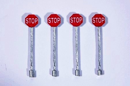 Custom Stop Sign Red (4) JL Innovative HO