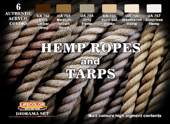 Hemp Ropes & Tarps Diorama Acrylic Paint Set Life Color