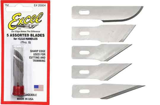 Assorted Heavy Duty Blades (5) Excel Tools