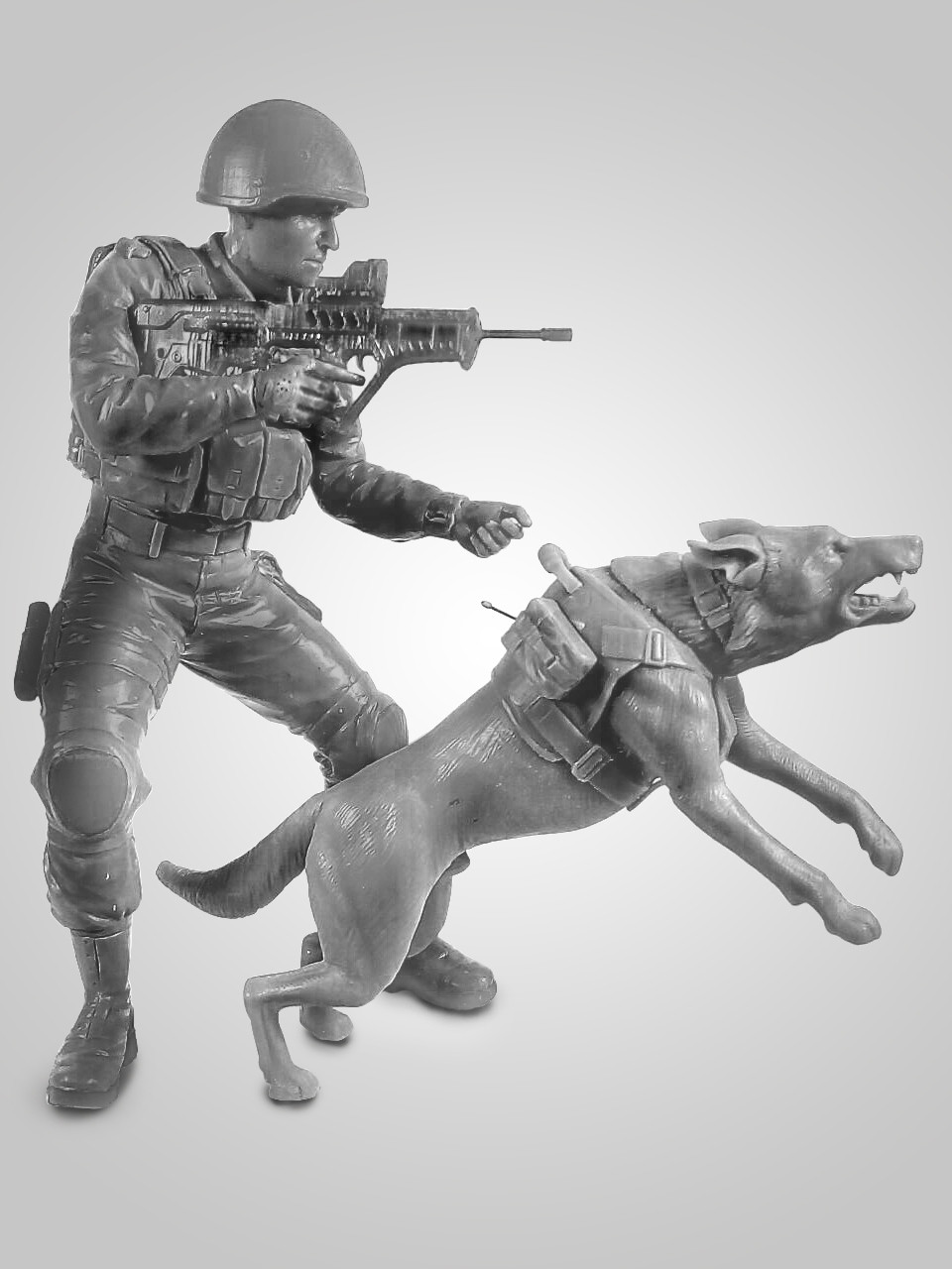 IDF K9 Unit "Oketz" Soldier w/Dog 1/16 ICM Models