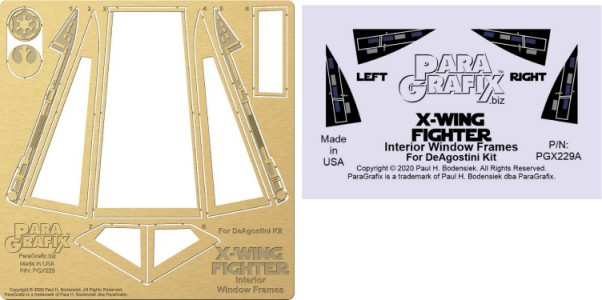 DeAgostini X-Wing Fighter Canopy Interior Window Frames Photo-Etch ...