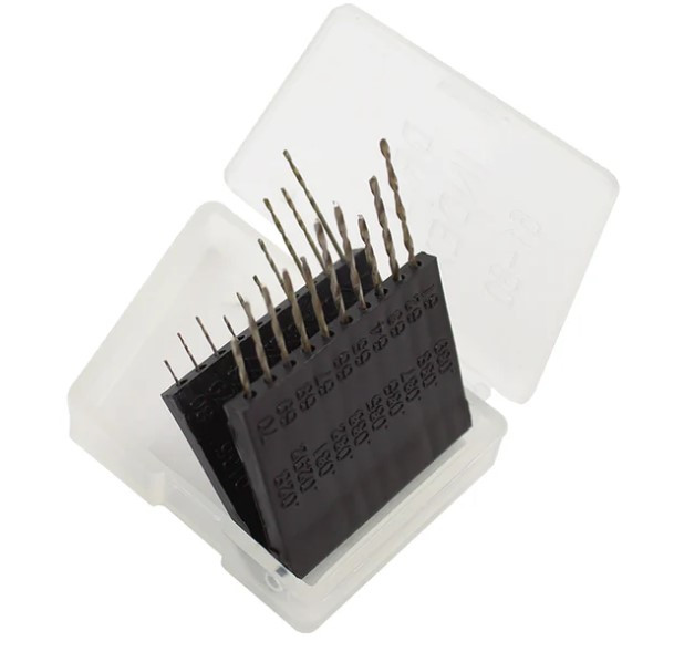 Assorted High Speed #61-80 Drill Bit Set in Plastic Case (20pc) Excel Tools