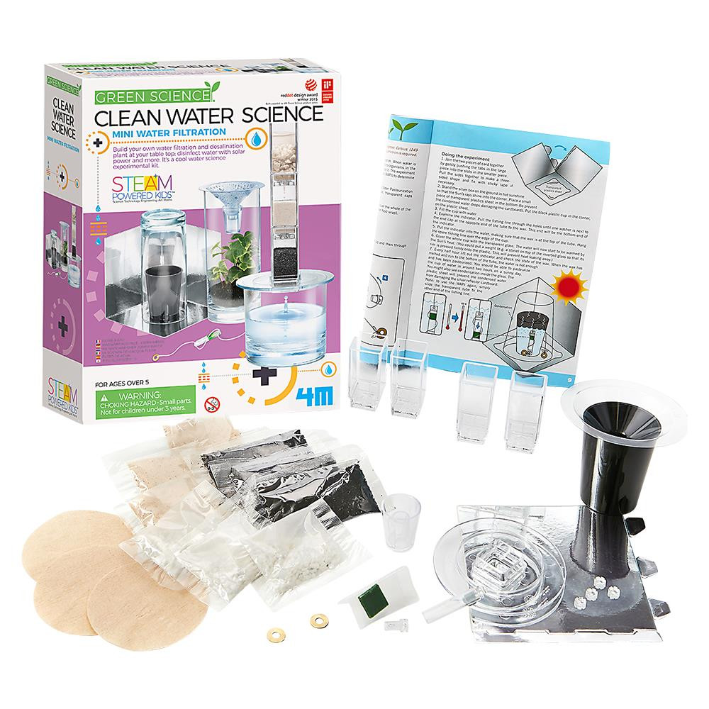 Clean Water Mini Filtration Green Science Kit 4M Project Kits