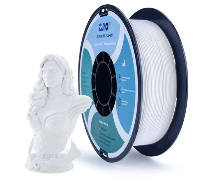 Matte PLA White 1.75mm 3D Printing Filament 1kg/roll Ziro 3D Filament