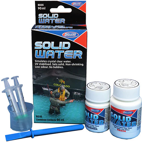 Solid Water Effects 2-Part Resin Bottles 90ml Deluxe Materials