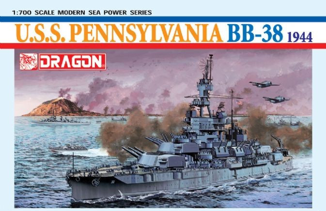USS Pennsylvania BB-38 Battleship 1944 1/700 Dragon