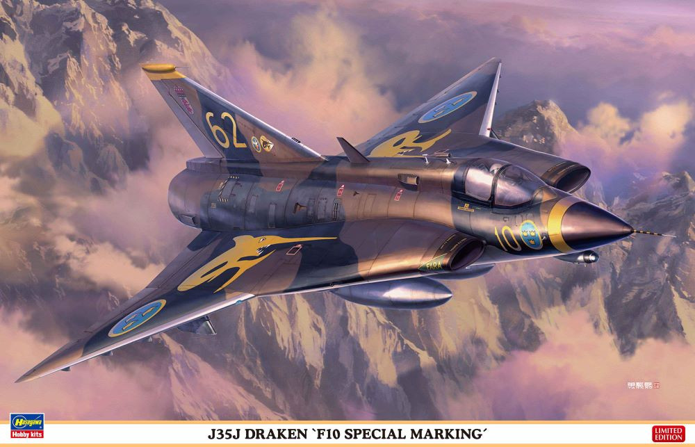 J35J Draken F10 Special Markings Swedish Jet Fighter (Ltd Edition) 1/48 ...
