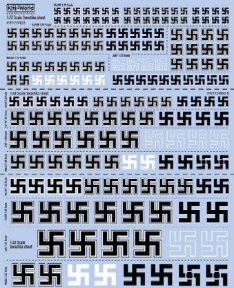 Multi-Scale Swastika Insignia Warbird Decals