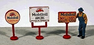 Vintage Shell Gas Station Curb Signs (3) JL Innovative HO