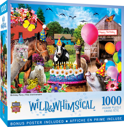 Wild & Whimsical: Birthday Party Animals Puzzle (1000pc) Masterpieces ...