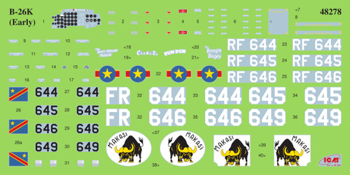US B-26K Counter Invader Early Attack Aircraft 1/48 ICM Models