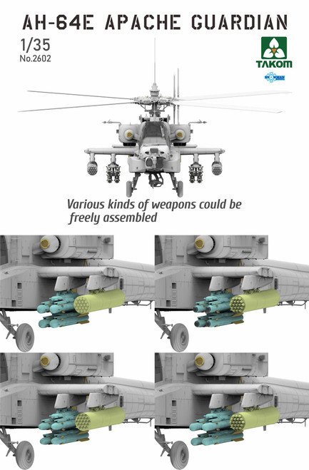 AH-64E Apache Guardian Attack Helicopter 1/35 Takom