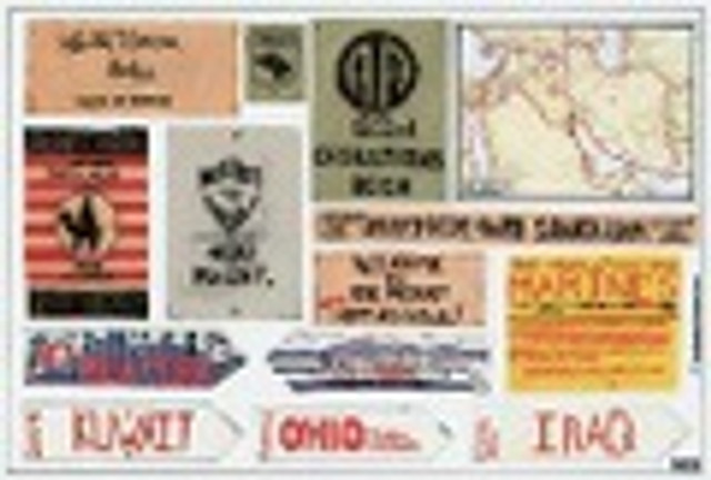 1/35 Printed Materials Stencils -- MegaHobby.com
