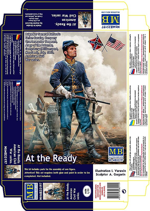 At the Ready American Civil War Brigadier General Union Cavalry 1/35 ...
