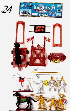 Knights & Armor Playset (6 Knights, Weapons, 2 Horses Cannon or ...