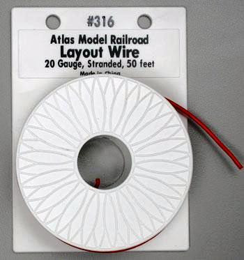 HO & N Layout Wire Red (50' Spool) Atlas Trains