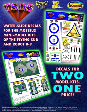 Moebius Flying Sub / Robot B-9 decals (Mini-Models)