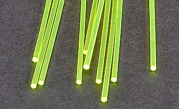 1/16 Green Fluorescent Acrylic Rods (10) Plastruct Supplies