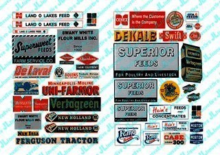 1950's-Present Grain Elevator Feed & Seed Signs (44) JL Innovative HO