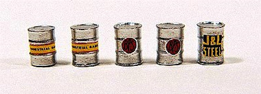 Custom Oil Barrels, Silver & Labeled Industrial (5) JL Innovative HO