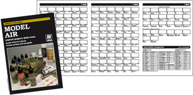 Hand Painted Color Chart: Model Air, Washes, & Primers Vallejo